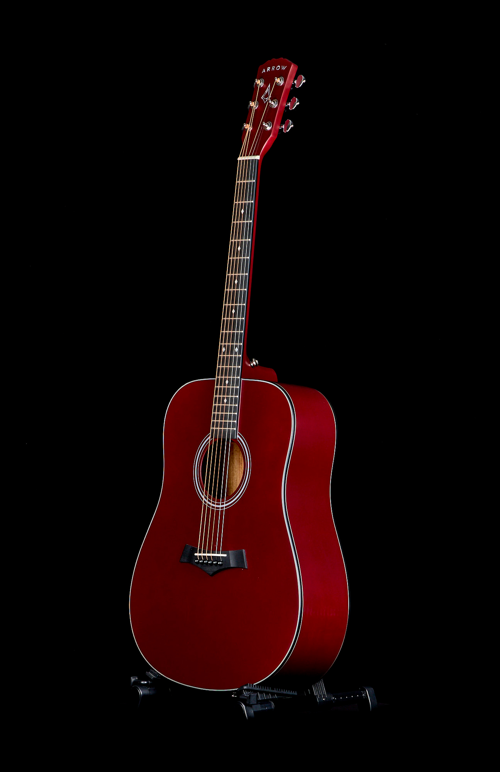 Arrow Guitars - Silver Series - Dreadnought - Wine Red - Band Aid Music