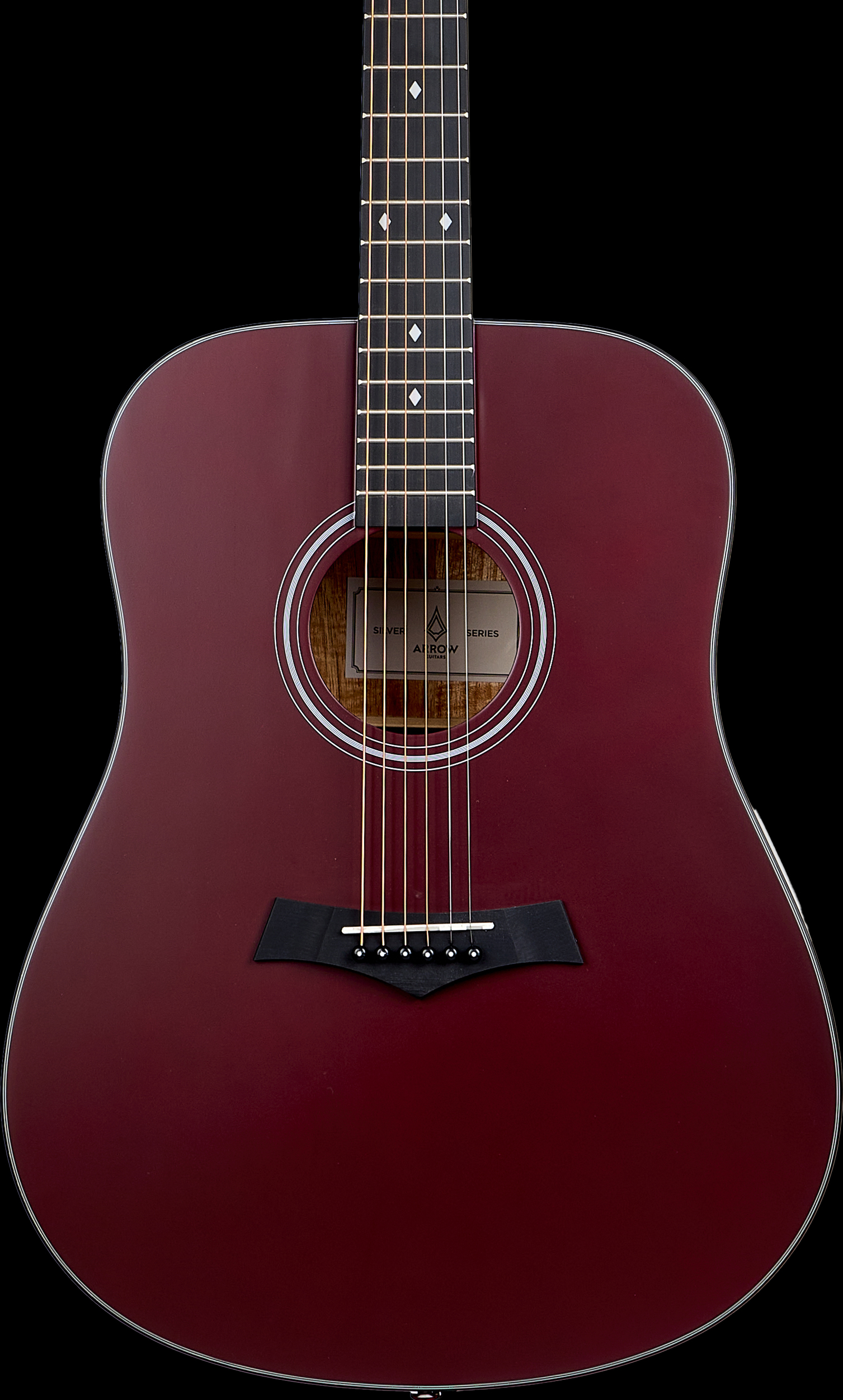 Arrow Guitars - Silver Series - Dreadnought - Wine Red - Band Aid Music